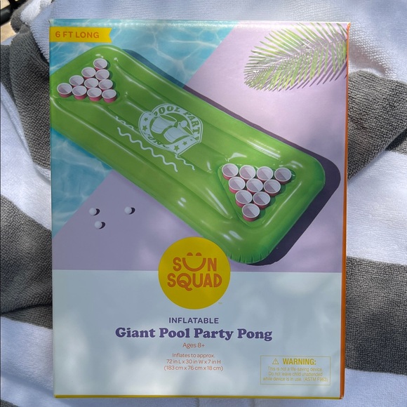Sun Squad | Party Supplies | Inflatable Giant 6 Foot Long Pool Party ...